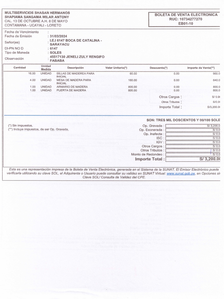 Boletas en Edicion - 0001 | PDF