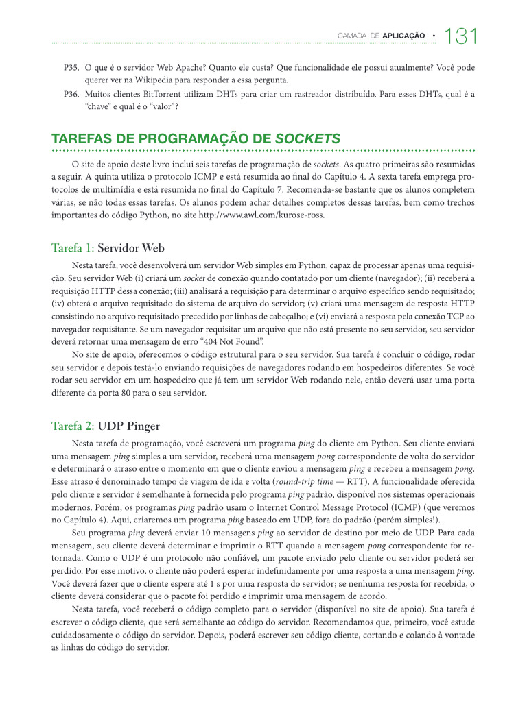Desenvolvimento de Servidor Web em Python | PDF | Modelo cliente – Servidor | Servidor (informática)