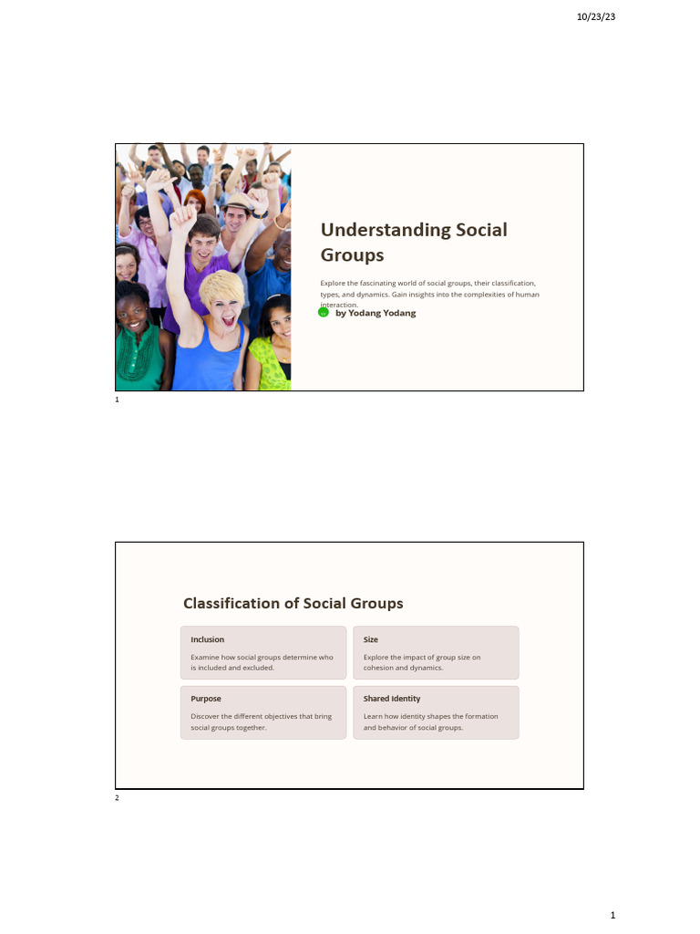 Understanding-Social-Groups | PDF | Social Group | Identity (Social Science)