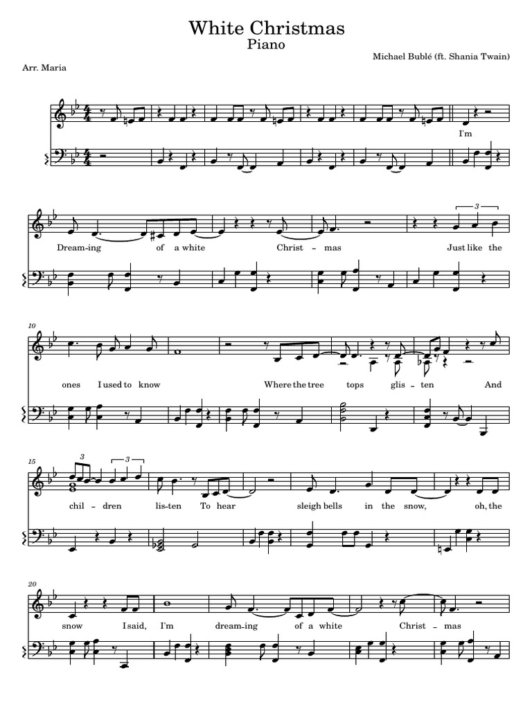 White Christmas Michael Bubl FT Shania Twain | PDF