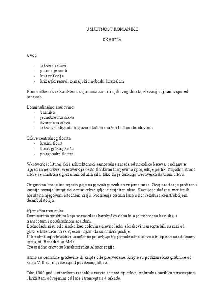Romanika Skripta | PDF