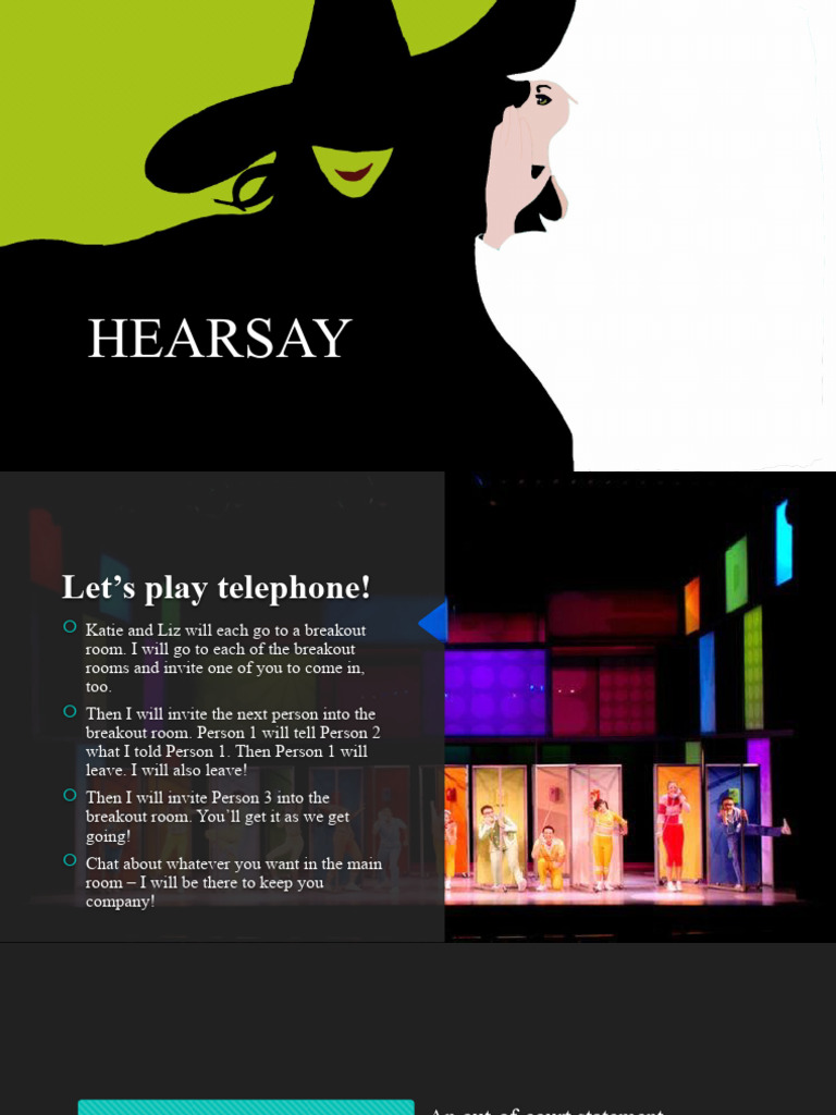 HEARSAY Presentation | PDF | Hearsay | Hearsay In United States Law