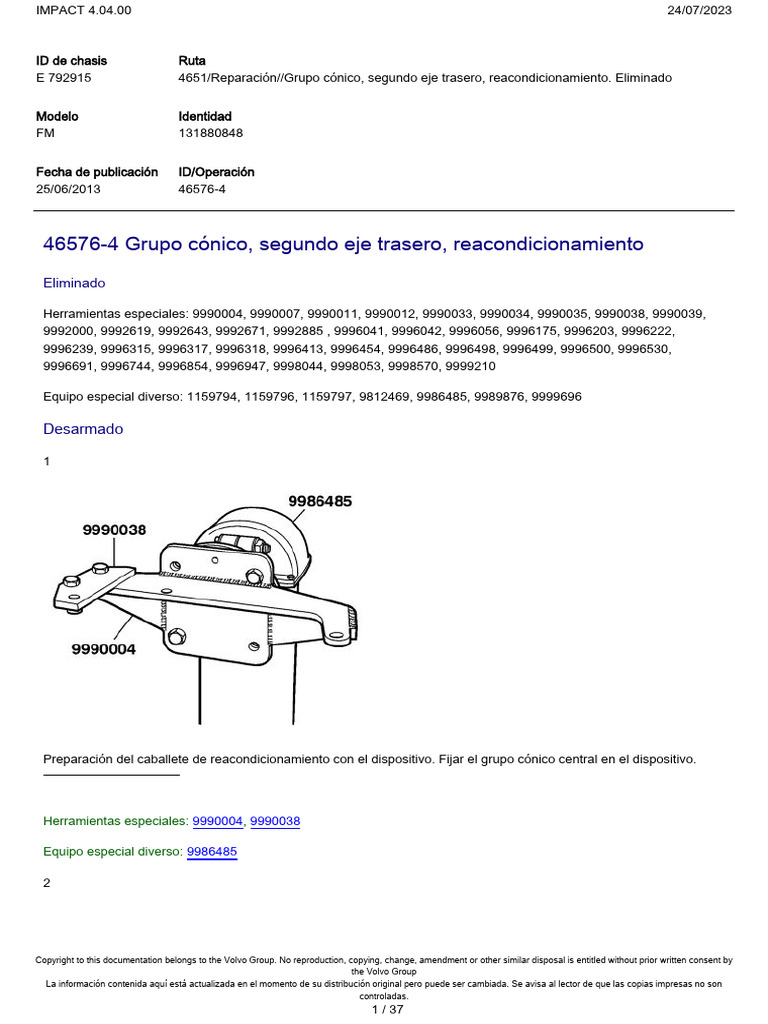 Corona Segundo Eje D6Z832 | PDF | Tornillo | Rodamiento (Mecánico)