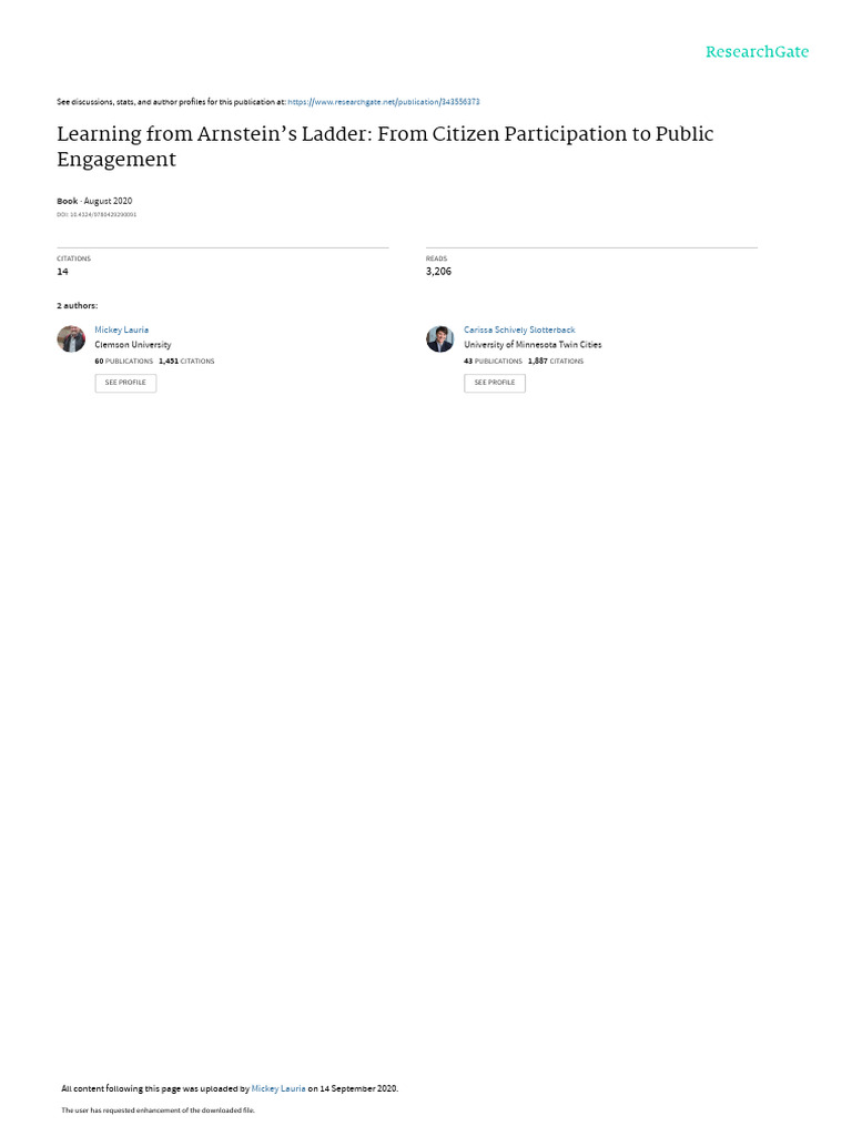 Learning From Arnsteins Ladder From Citizen Parti | PDF | Urban ...