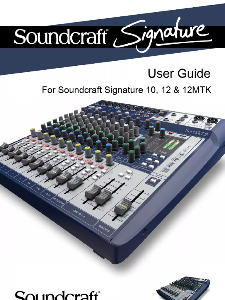 Manual de Usuario Soundcraft Signature 12 (55 Páginas) | PDF