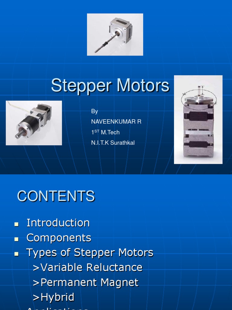Overview of Stepper Motors and Applications | PDF | Engines ...