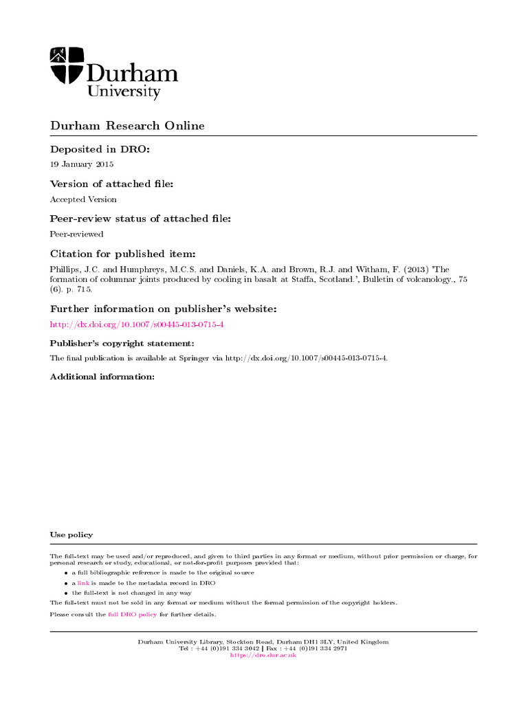 Colunas de Basalto | PDF | Basalt | Lava