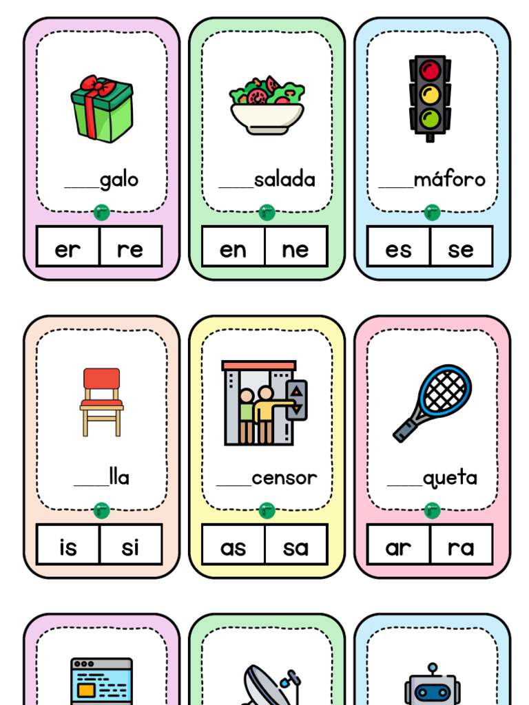 Llavero Silabas Inversas Dislexia | PDF