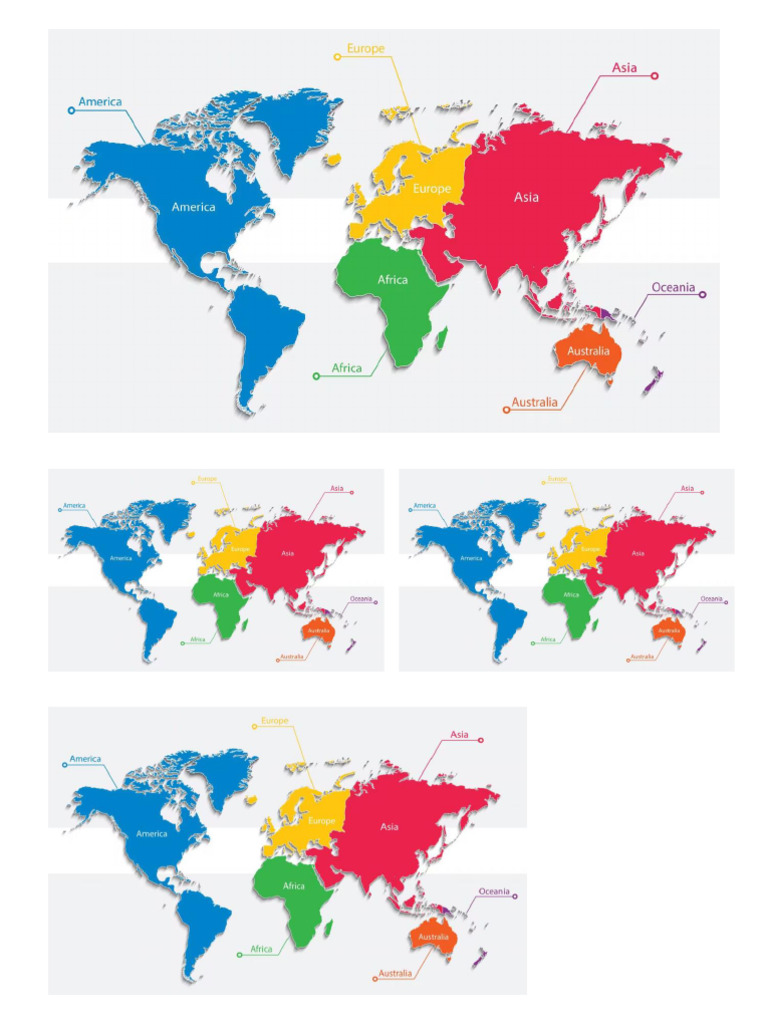 Mapa Mundi Varios Tamaños A Color | PDF