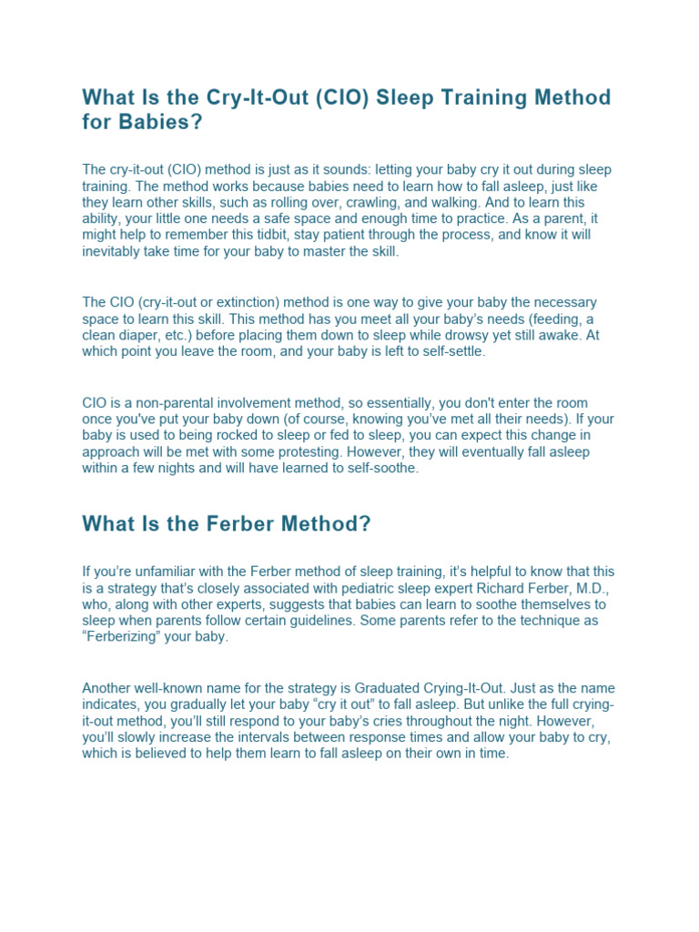 Sleep Training | PDF | Sleep