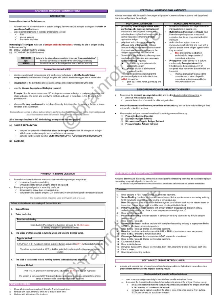 IMMUNOHISTOCHEMISTRY | PDF | Immunohistochemistry | Polyclonal B Cell ...