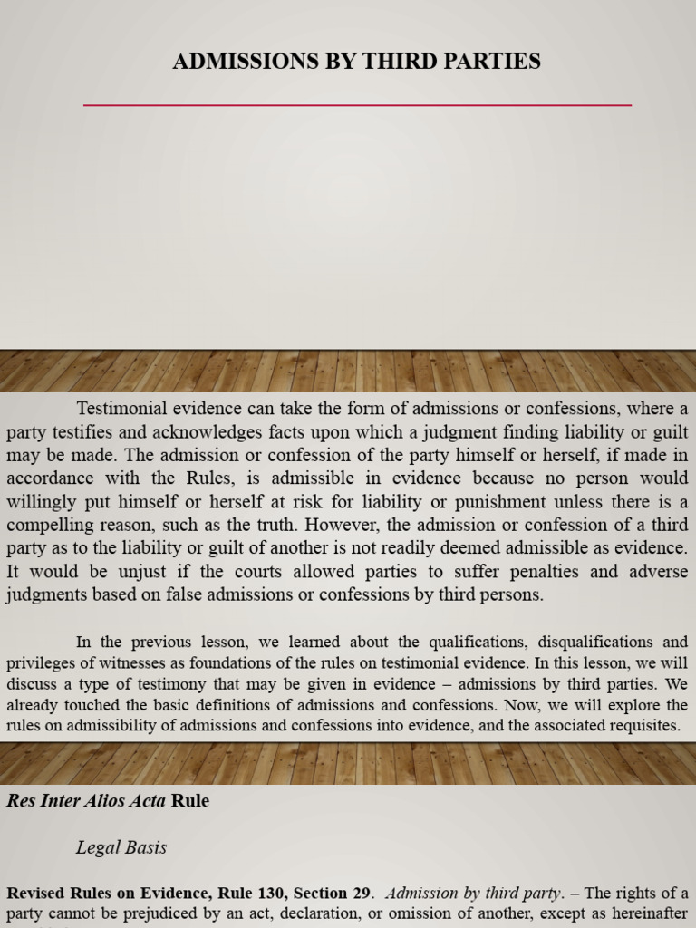 LESSON 7.testimonial Evidence PART 2 | PDF | Confession (Law) | Testimony