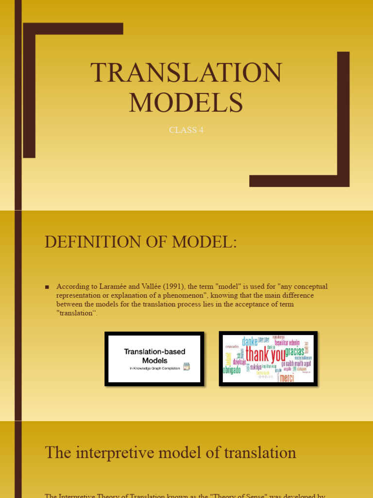 Translation Models | PDF | Translations | Theory