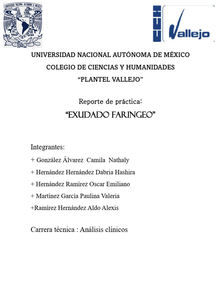 Exudado Faringeo | PDF | Las bacterias | Ciencias de la Salud