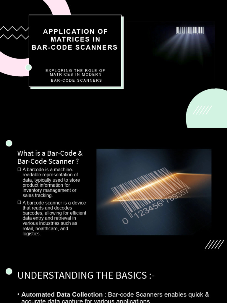 Application of Matrices in Barcodes | PDF | Barcode | Matrix (Mathematics)