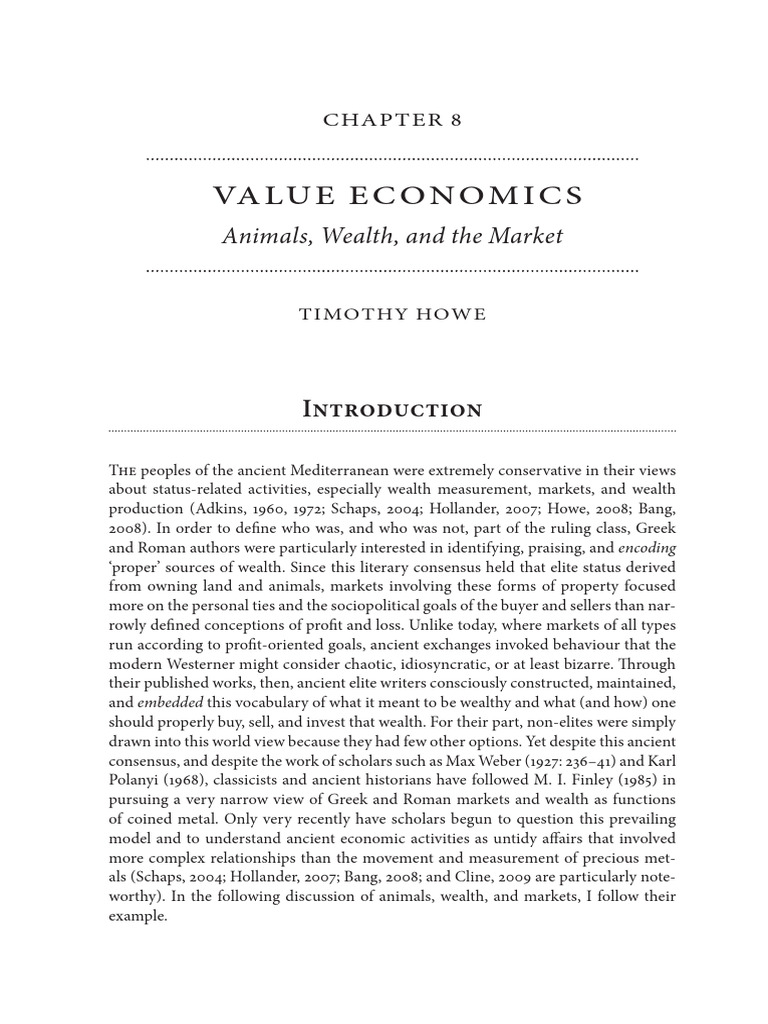 Value Economics | PDF | Sparta | Market (Economics)