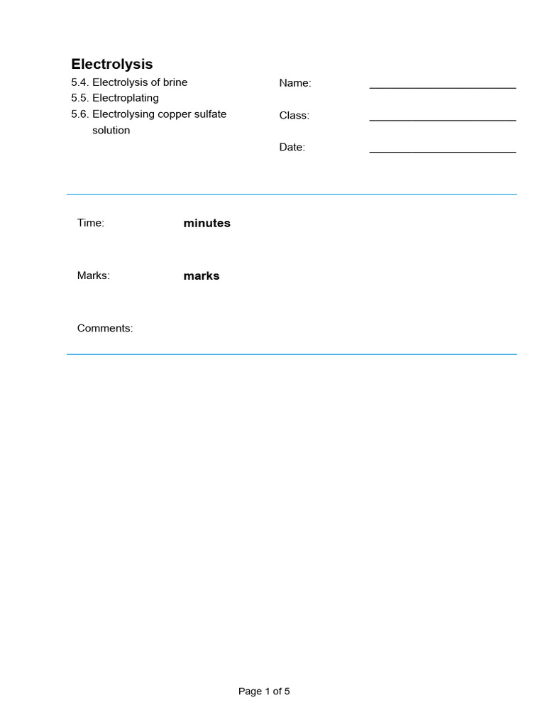 Electrolysis and Electroplating Guide | PDF | Chemical Compounds ...