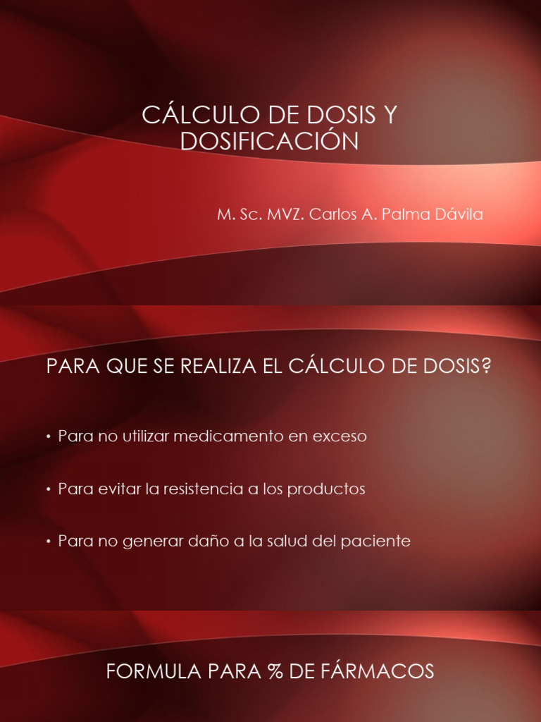 4 Dosis y Dosificación-1 | PDF | Concentración | Medicamentos con receta