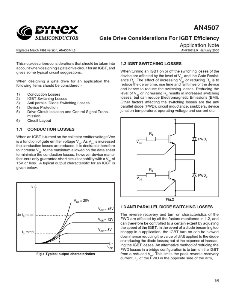 Gate Drive DYNEX | PDF | Bipolar Junction Transistor | Diode