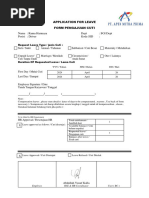 Annual Leave Application Form 2024 | PDF | Sick Leave | Employee Relations