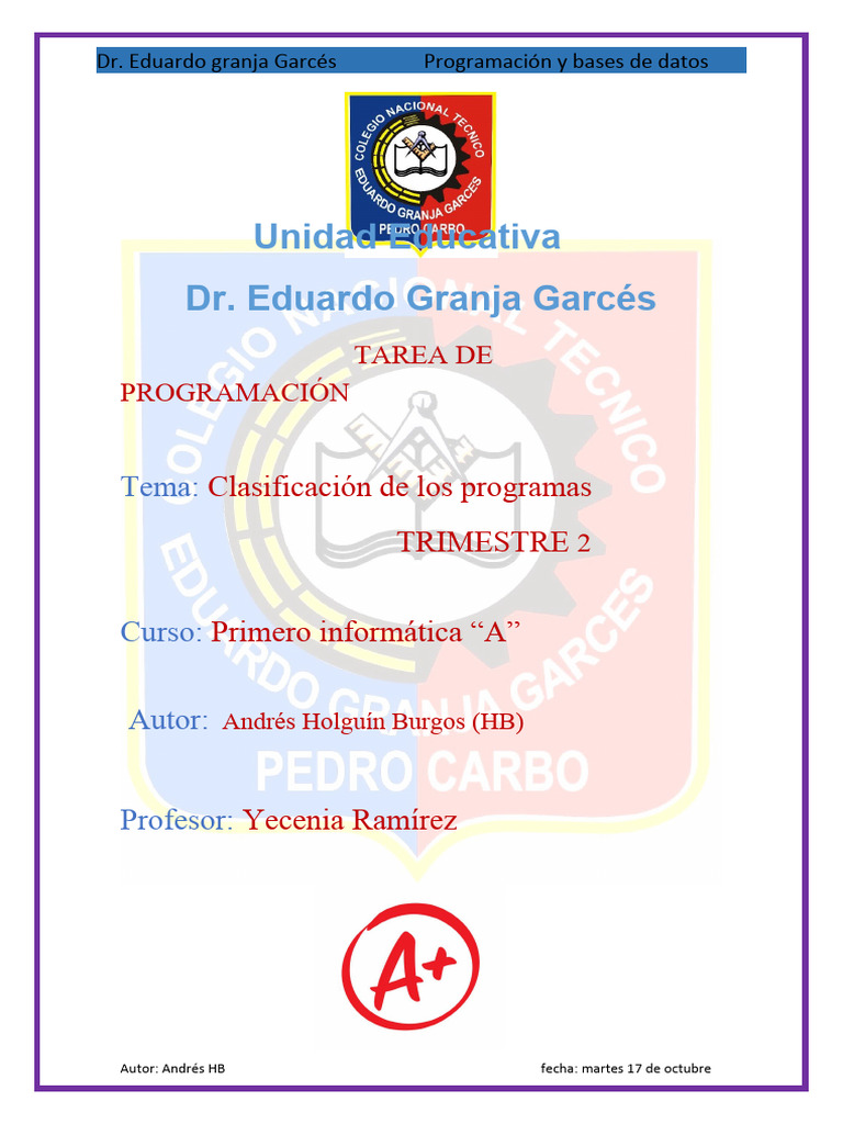 Tarea Programacion y Base de Datos | PDF | Computación en la nube | Software