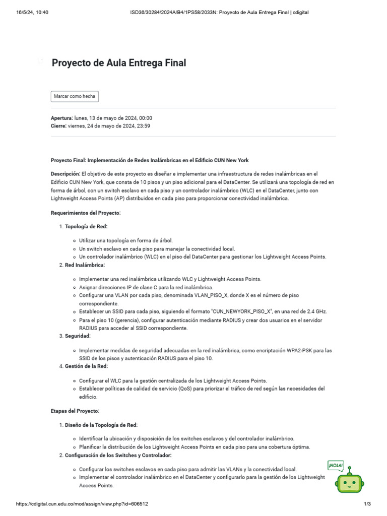 Proyecto de Aula Entrega Final | PDF | Inalámbrico | Calidad de servicio