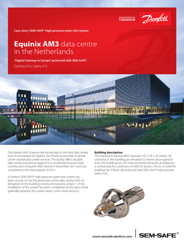 Case Story - Danfoss SEM-SAFE Equinix Data Centre Holland | PDF | Pump | Data Center