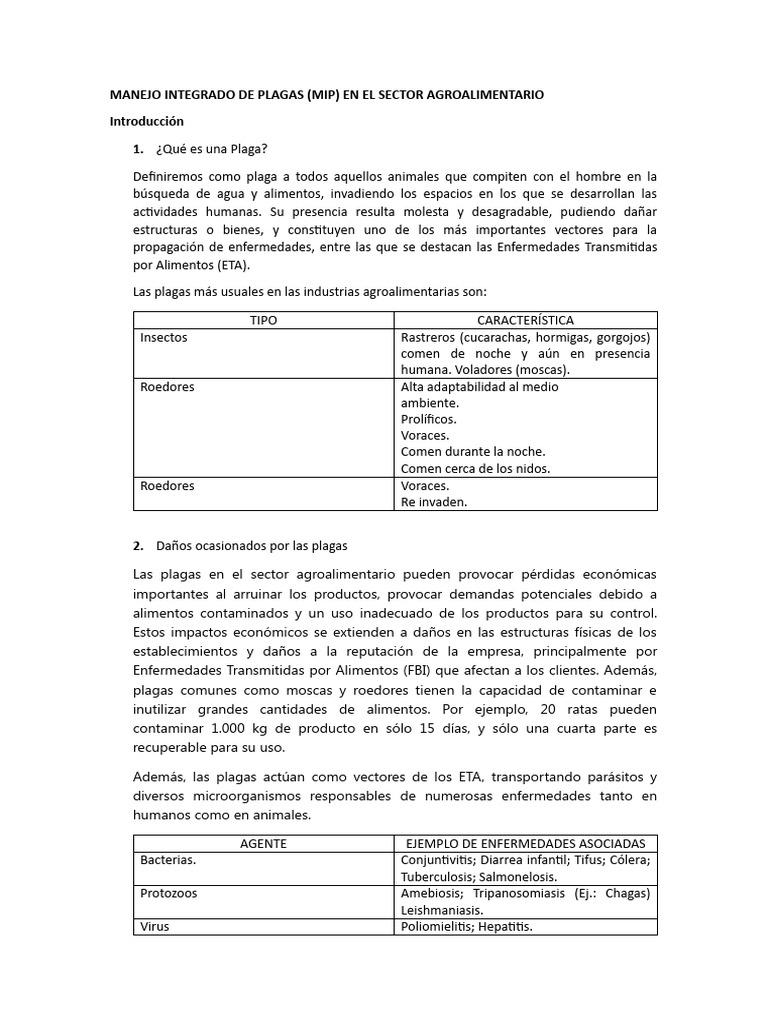 Manejo Integrado de Plagas | Descargar gratis PDF | Análisis de Riesgo ...