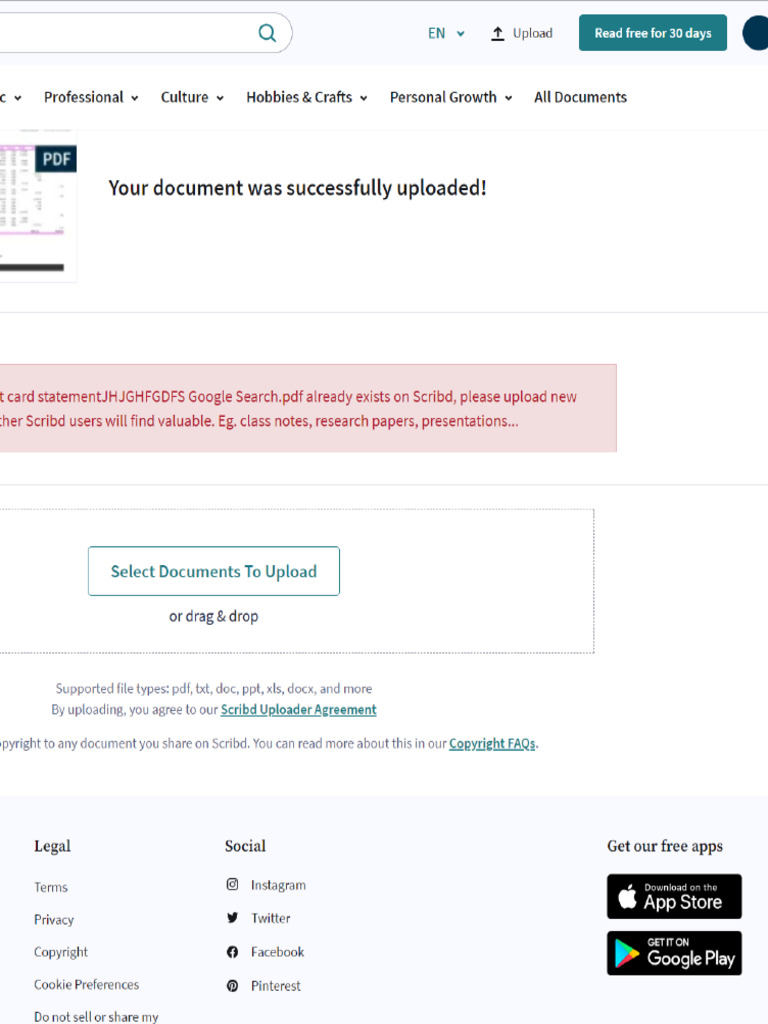 Upload A Document Scribd | PDF