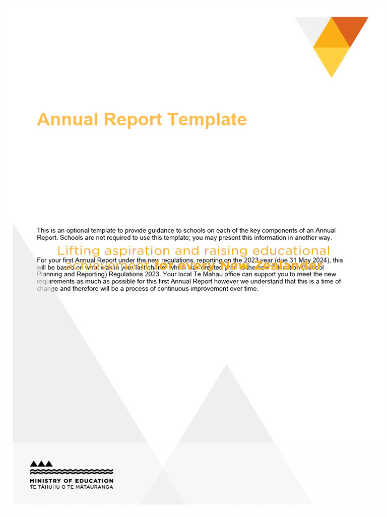 Annual Report Template Amended Nov 2023 | PDF | Financial Statement ...
