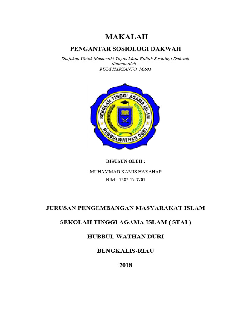 Makalah Sosiologi Dakwah | PDF