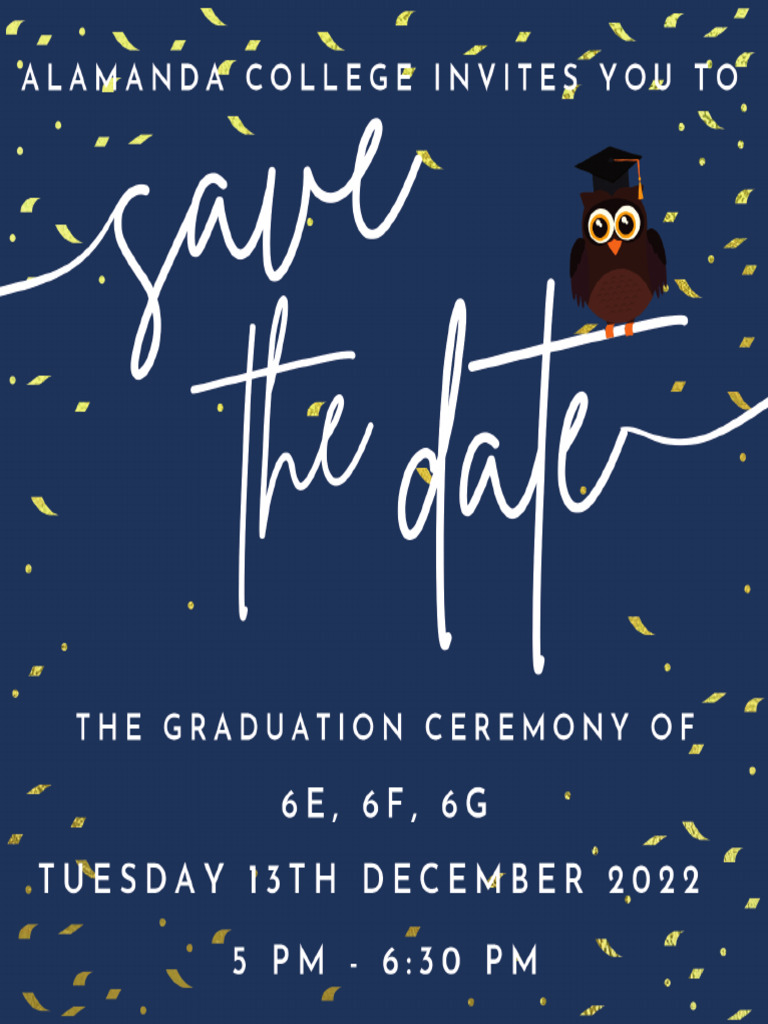 2022 Year 6 Graduation Invite Group B | PDF