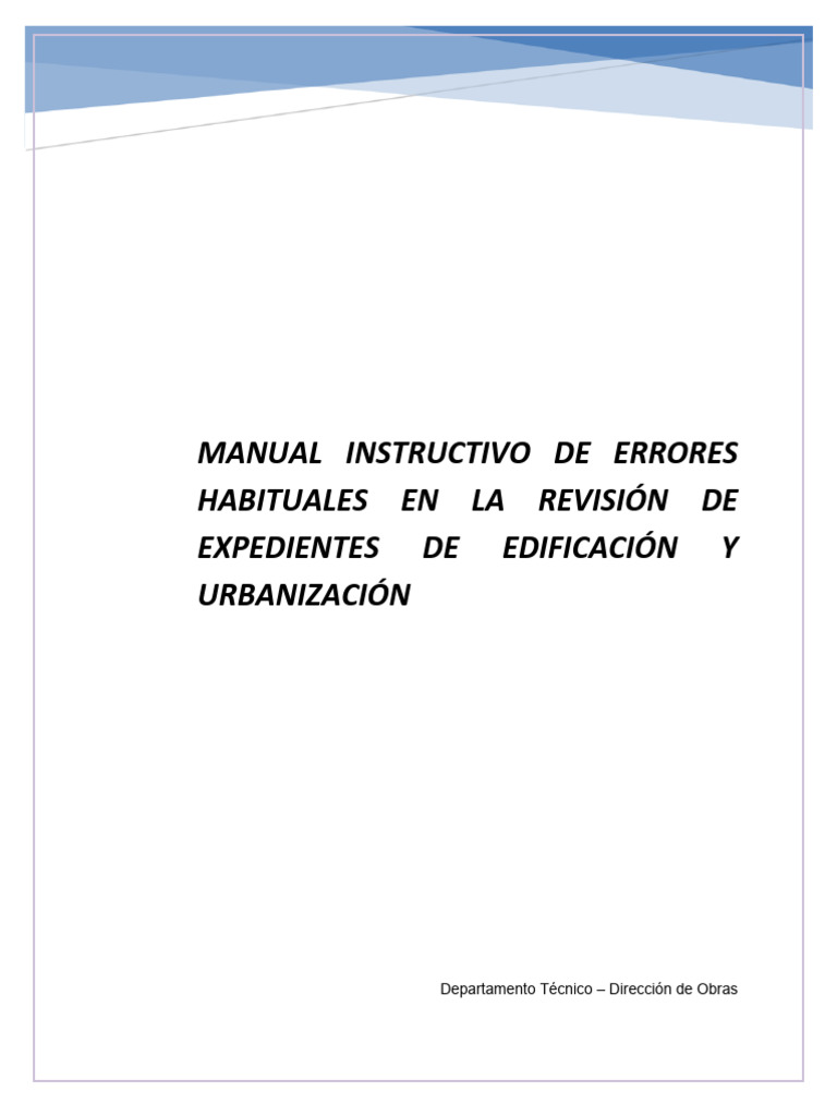 Manual Errores Habituales Al Revisar | PDF | Topografía | edificio