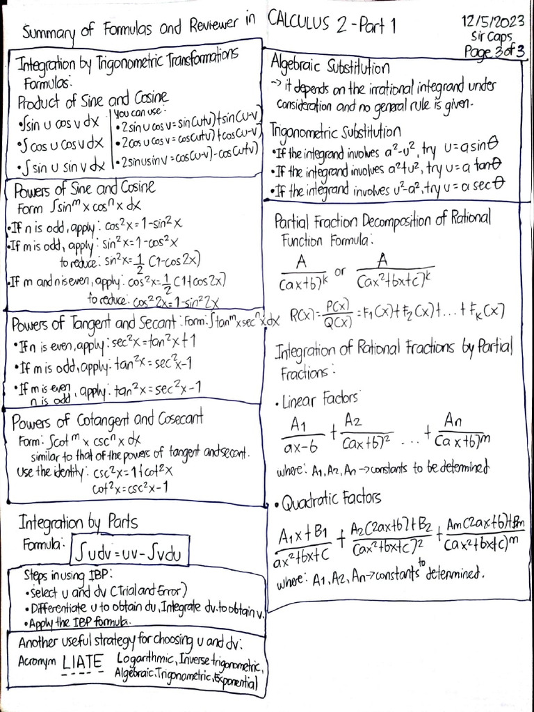 Calc 1 Reviewer | PDF