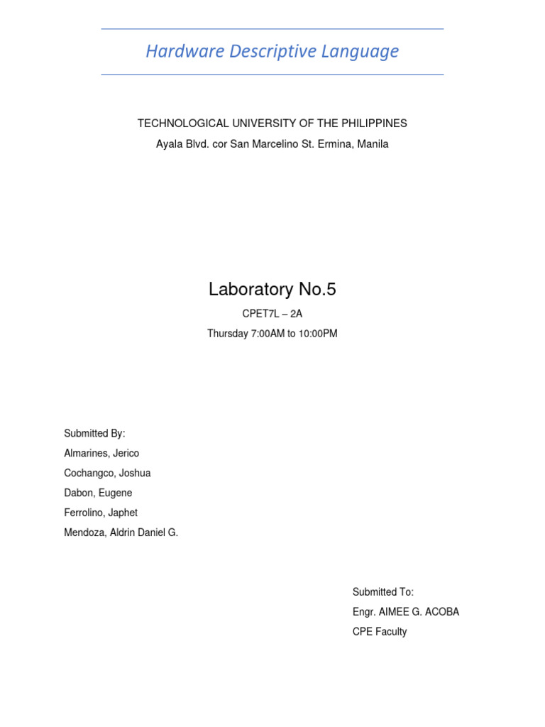 GROUP 6 - LaboratoryNo.5 | PDF | Computing | Computer Engineering
