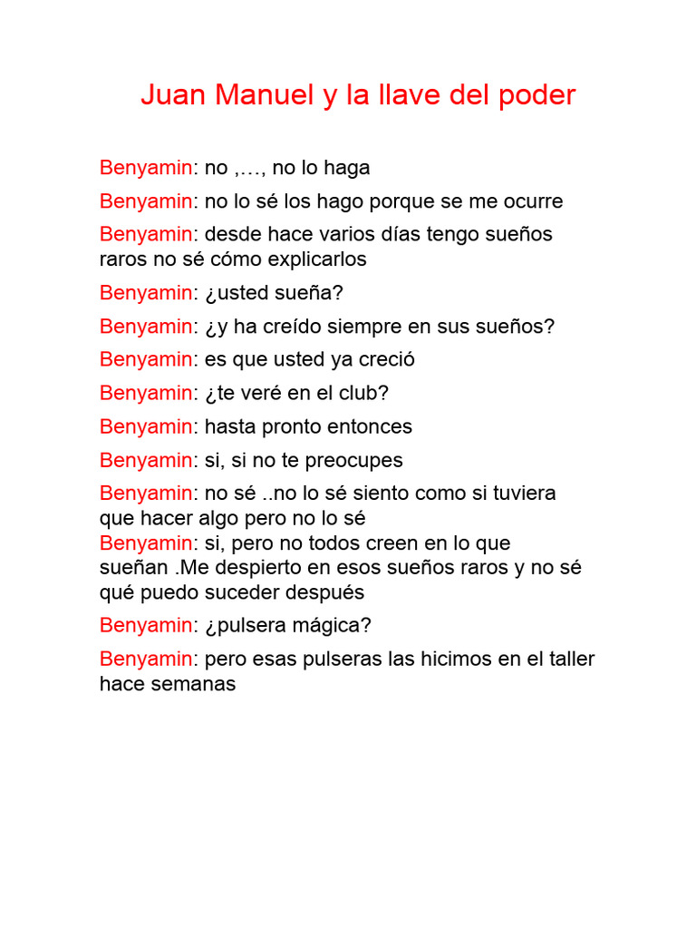 Juan Manuel y La Llave Del Poder | PDF