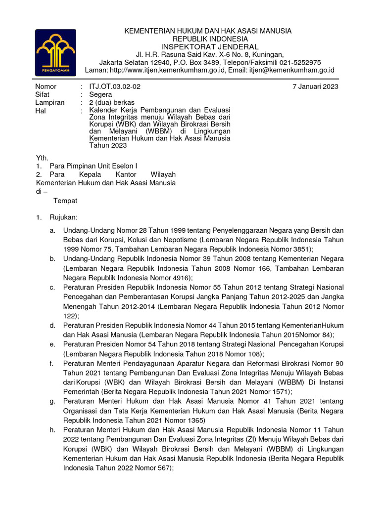 Surat Timeline ZI 2023 | PDF