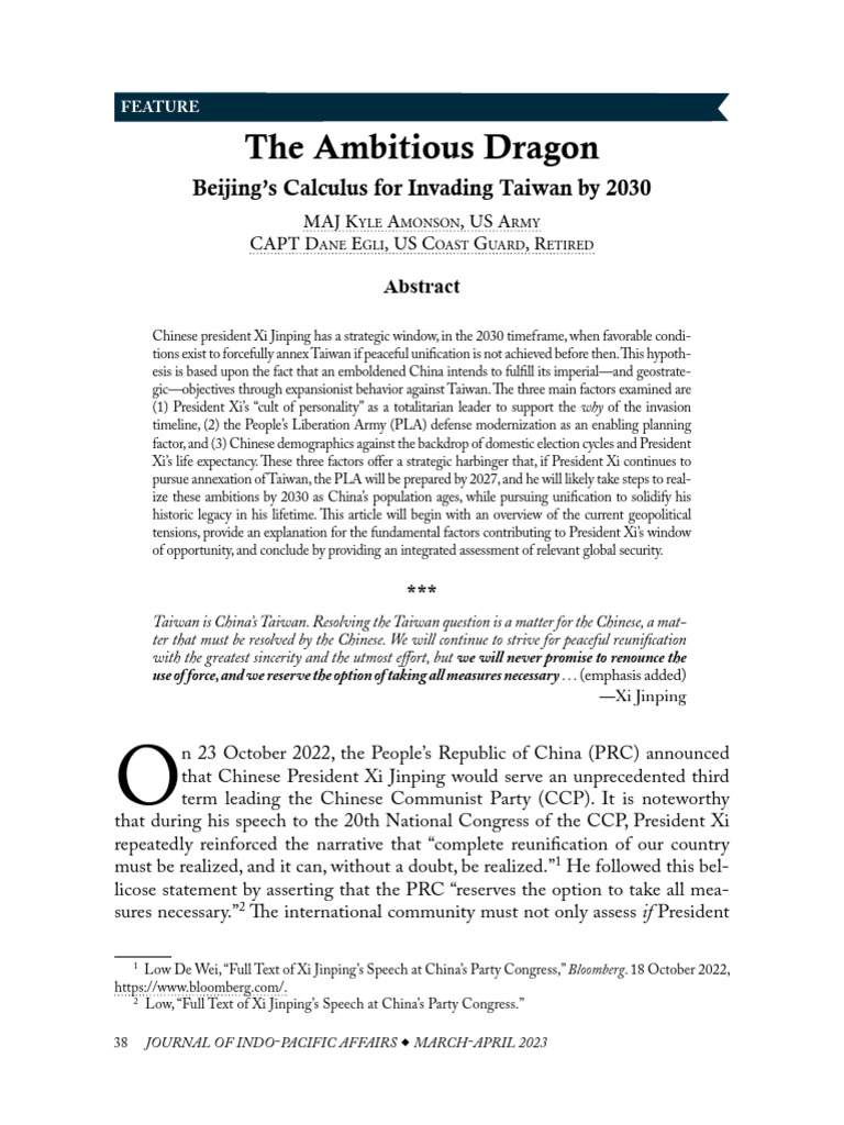 07-Amonson & Egli - Feature Iwd | PDF | China | World Politics