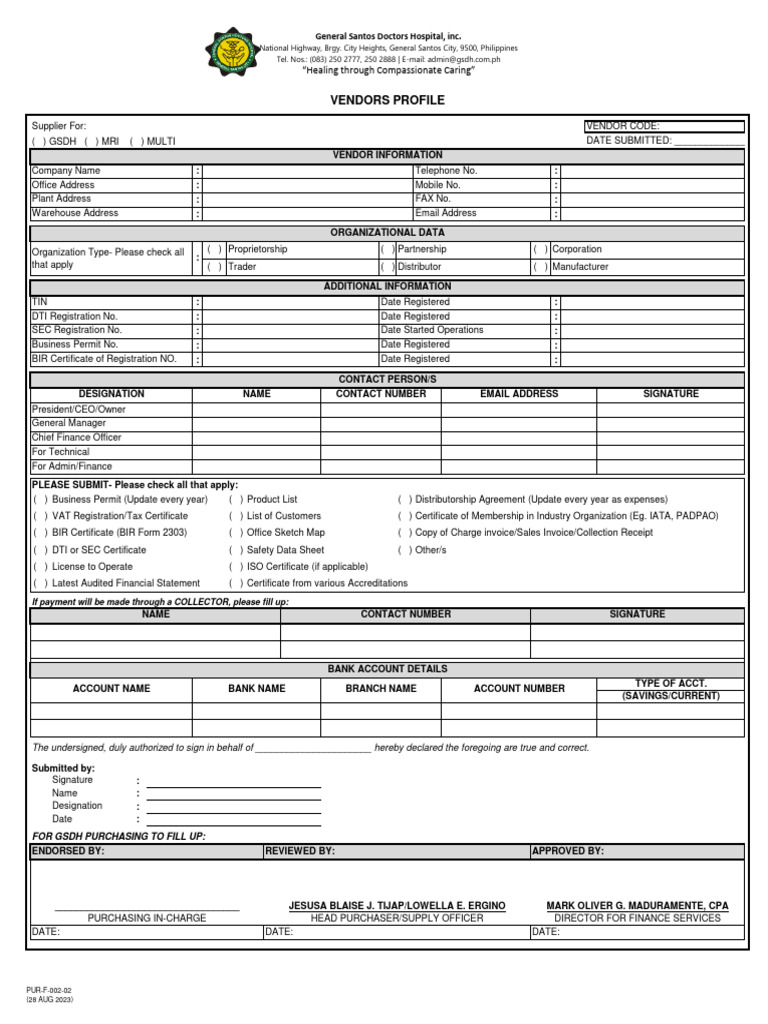 Pur F 002 02 Vendors Profile Final | Download Free PDF | Business