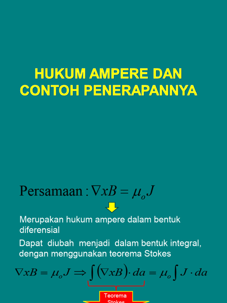 Persamaan Hukum Ampere dan Contoh | PDF
