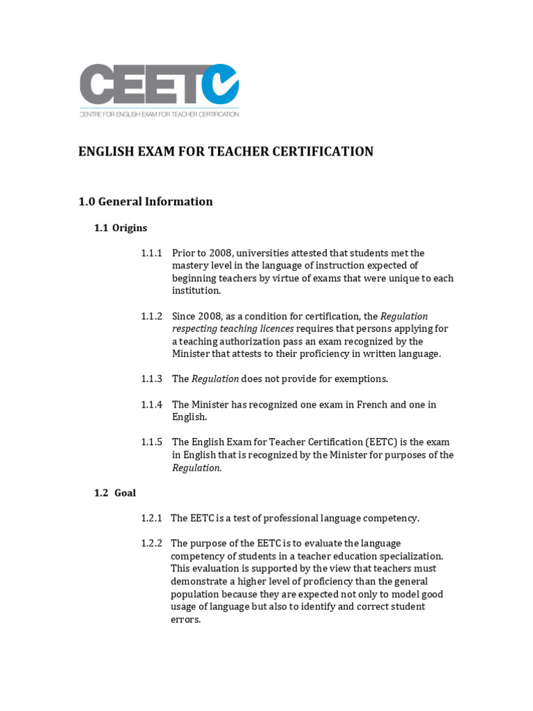 English Exam for Teacher Certification | PDF | Teachers | Plagiarism