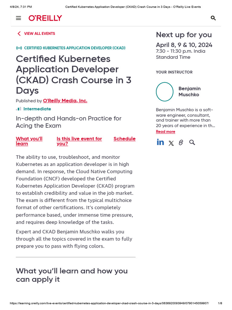 CKAD Exam Prep: 3-Day Crash Course | PDF | Software Engineering | Software