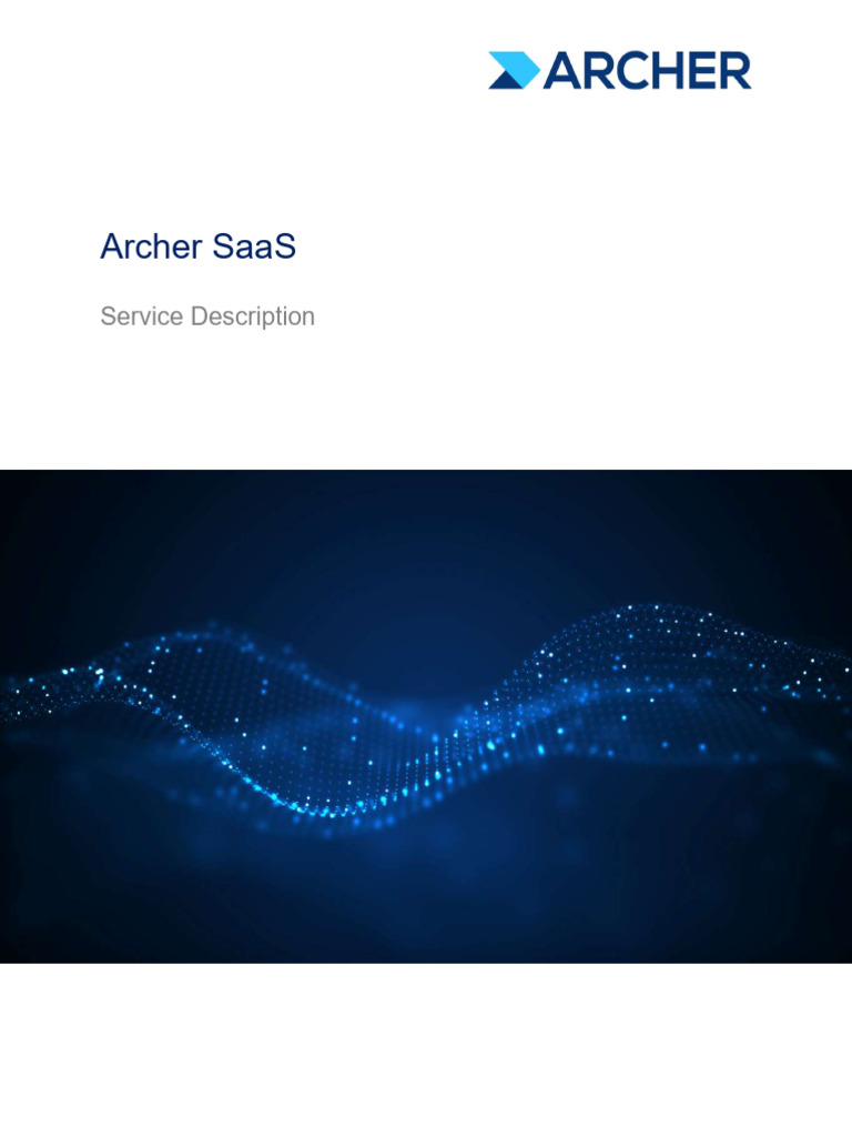 Brochure - Archer SAAS Service Description-August 2022 | PDF | Software ...