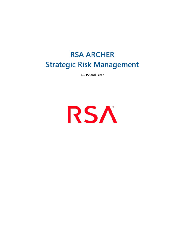 RSA Archer Strategic Risk Management - Implementation Guide | Download ...