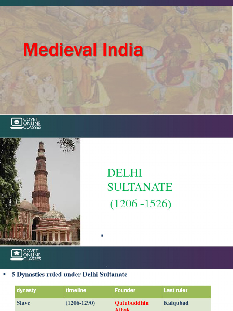 Medieval India (Delhi Sultanate and Mughal) HCA | PDF | Mughal Empire