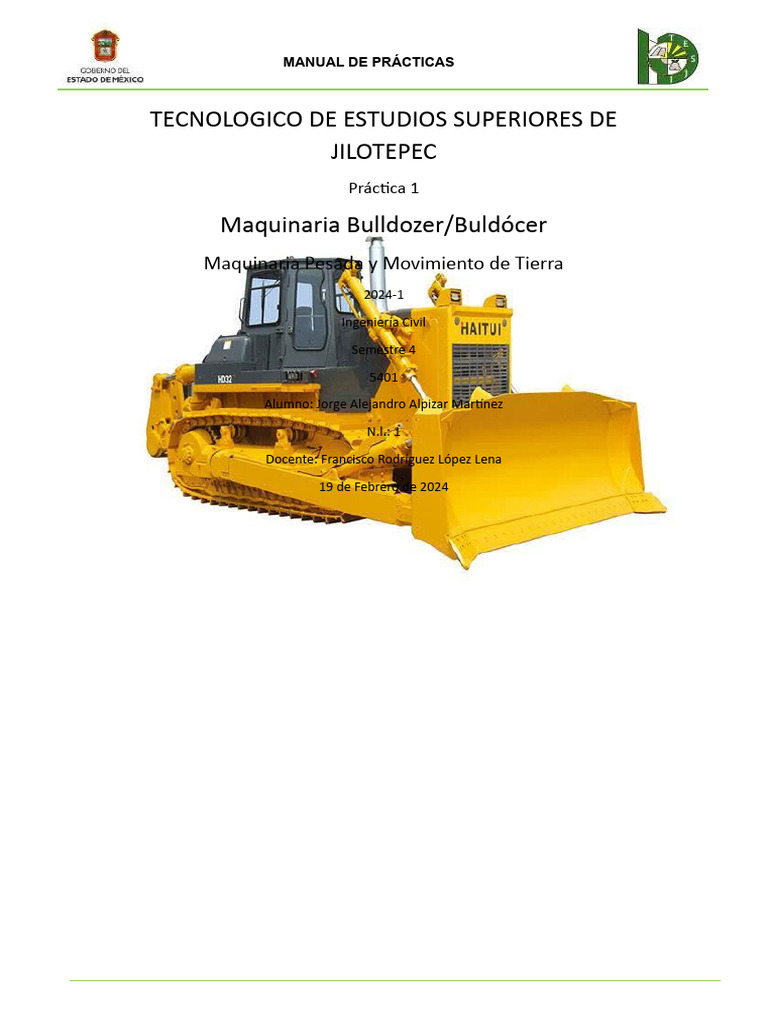 Maquinaria Pesada - Bulldozer | PDF | Caballo de fuerza | Motores