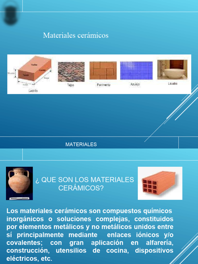 Materiales Ceramicos-1 | PDF | Cerámica | Arcilla