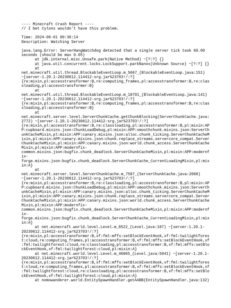 Crash 2024 06 01 - 00.36.14 Server | PDF | Computing | Object Oriented Programming