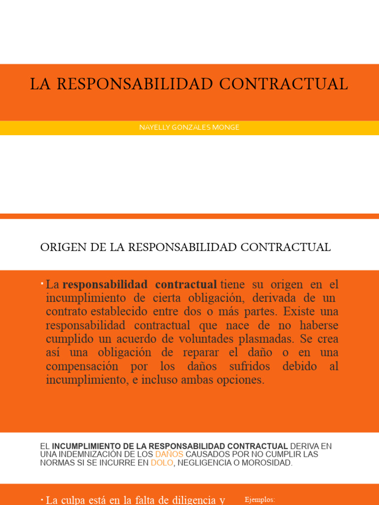 Responsabilidad Contractual: Claves | PDF | Daños y perjuicios ...
