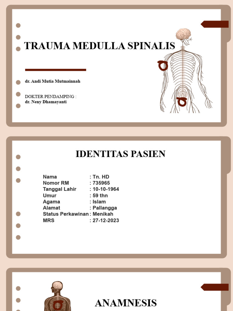 Trauma Medulla Spinalis | PDF